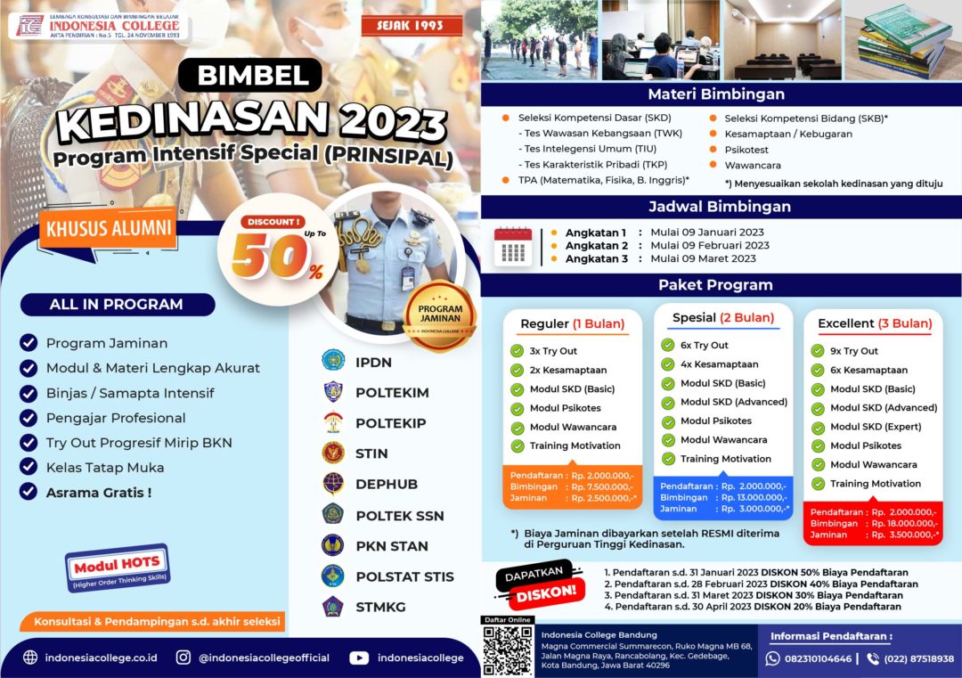Brosur Bimbel - Bimbel Kedinasan Terbaik