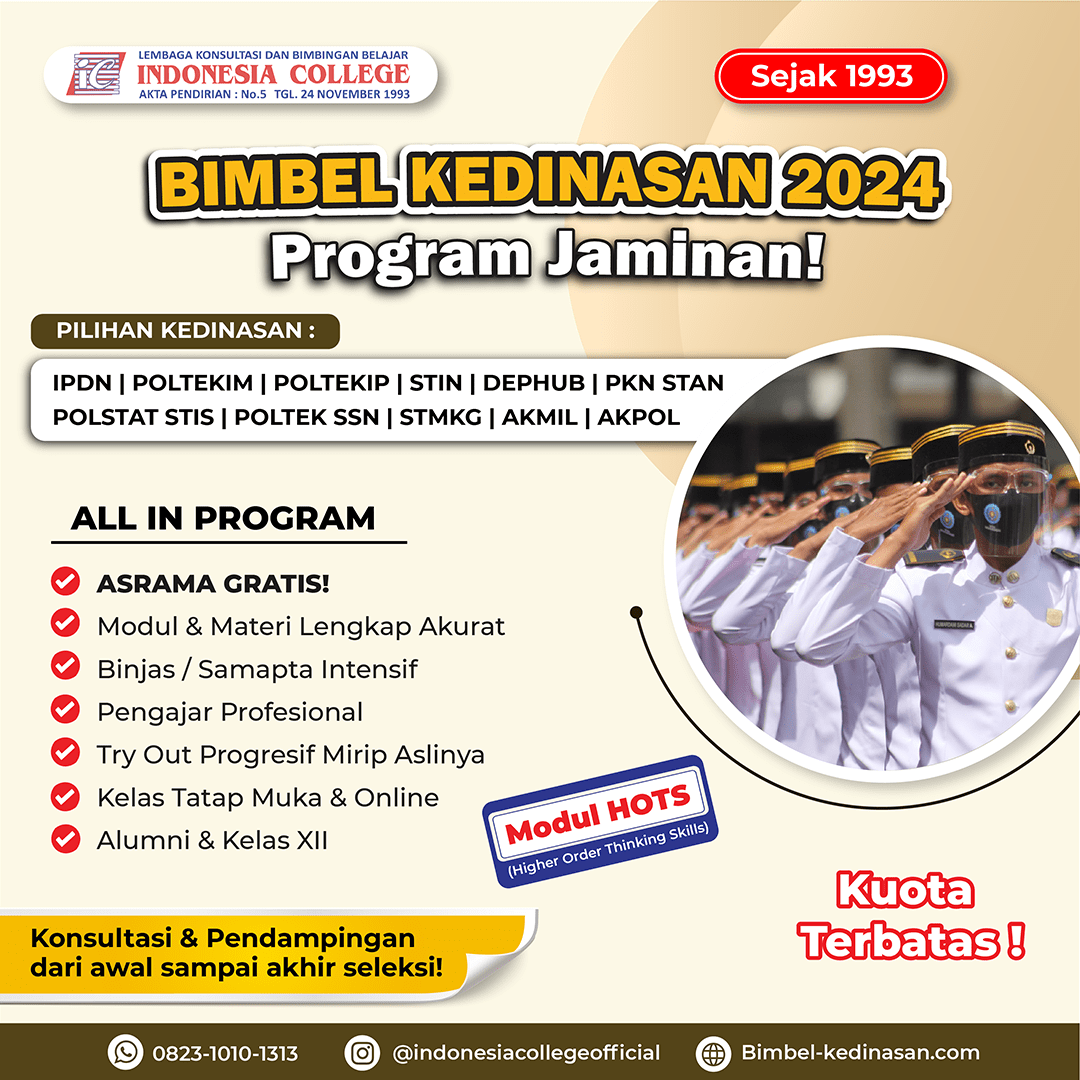 Bimbel Kedinasan Terbaik No 1 di Indonesia
