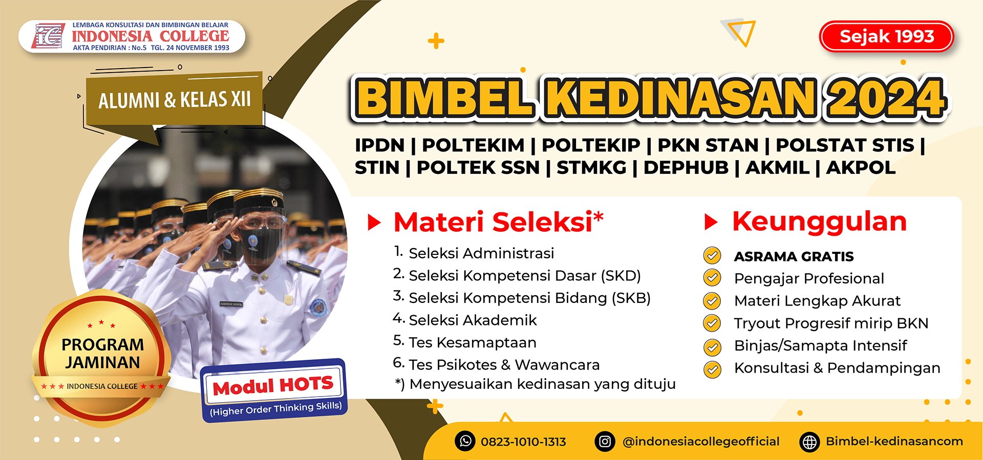Bimbel Kedinasan - Garansi Lulus!