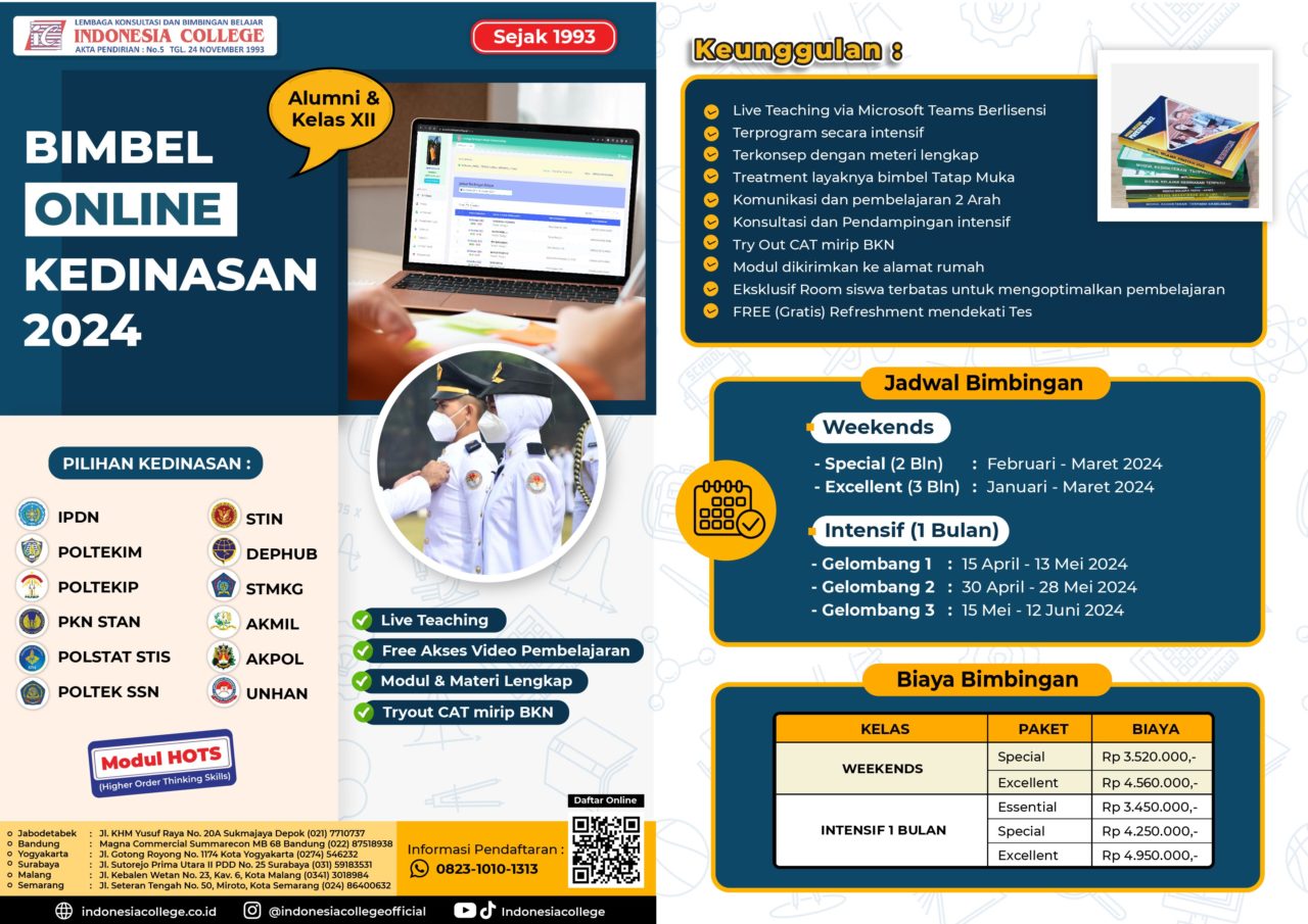 Brosur Bimbel - Bimbel Kedinasan 2024