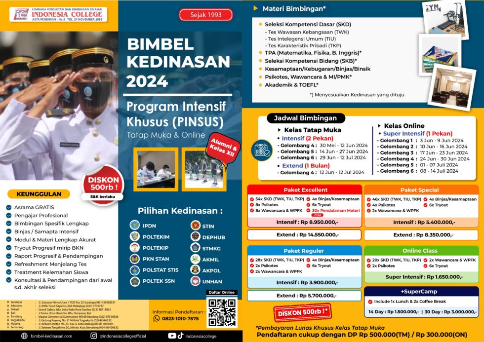 Brosur Bimbel - Bimbel Kedinasan
