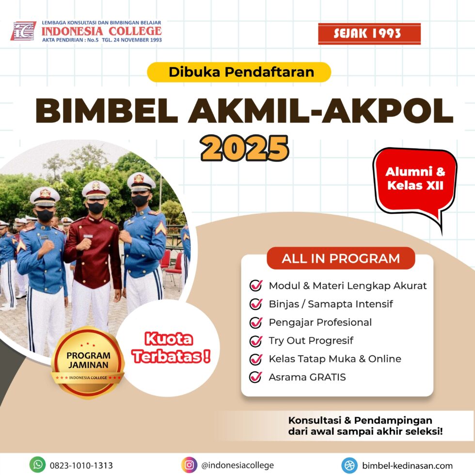 Bimbel AKPOL & AKMIL, AAL, AAU - Bimbel Kedinasan